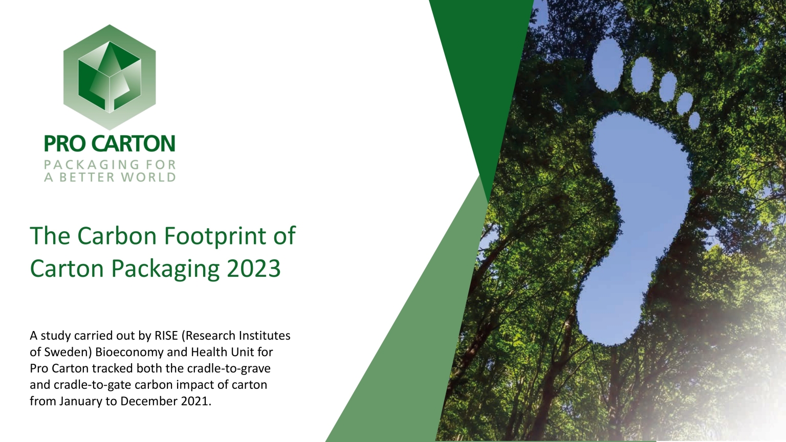 Pro Carton "Carbon Footprint of Carton Packaging 2023" - Pro Carton