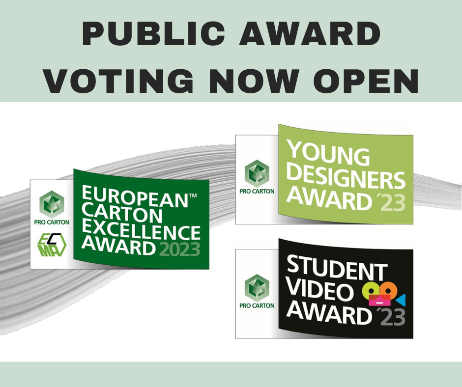 Public Award Voting now open for European Carton Excellence Award, Pro Carton Young Designers ...